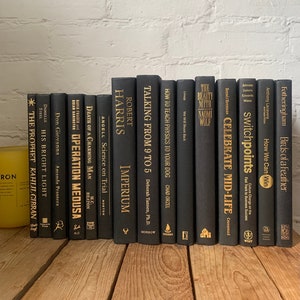 Black Decorating Books, Prop Books, Books by the Foot, Black Books by ...