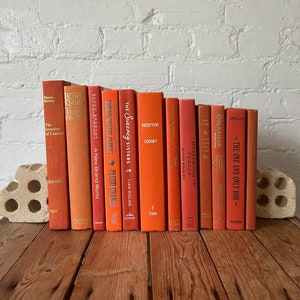 Orange Staging Books, Orange Home Decor, Real Hardcover Orange Books ...