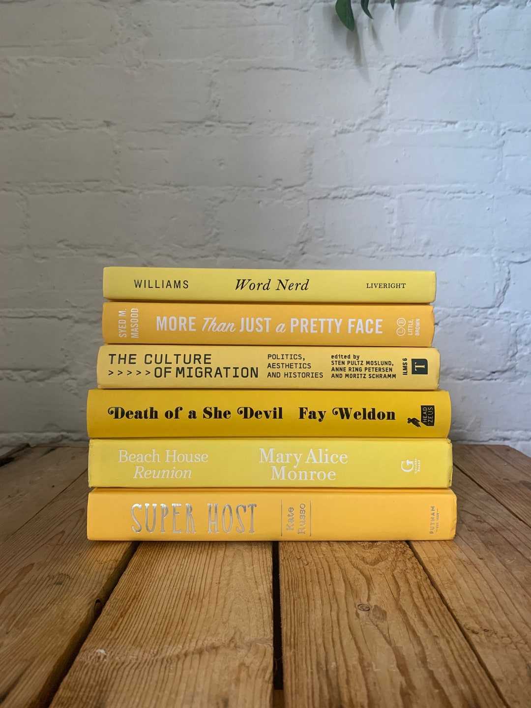 Yellow Staging Books, Canary Yellow Book Stack, Bright Yellow Home ...