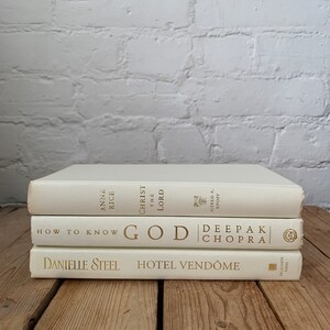 Vintage off White Books, off White Staging Books, Prop Books, Eggshell ...