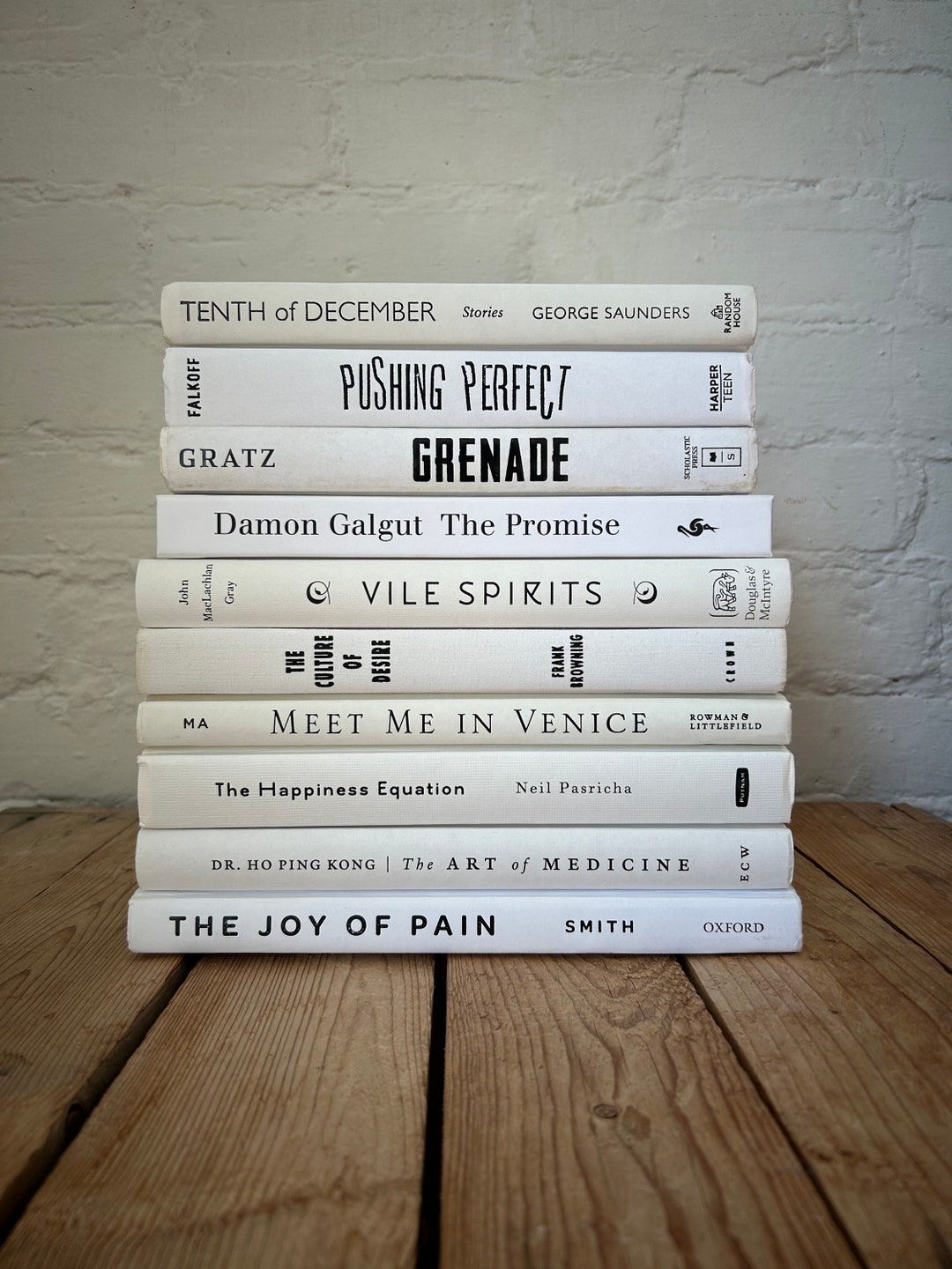 Curated White Decorative Book Bundle, Bookshelf Staging - Etsy