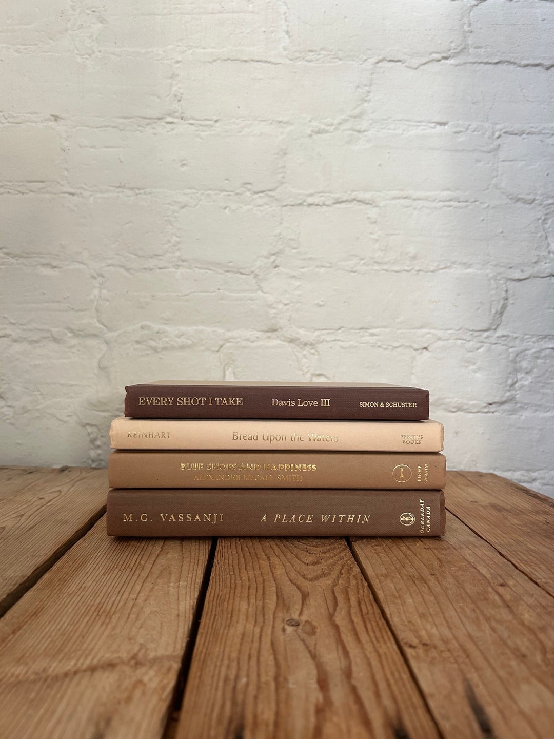 Aesthetic Book Stack, Decorative Neutral Books for Decorating, Neutral ...