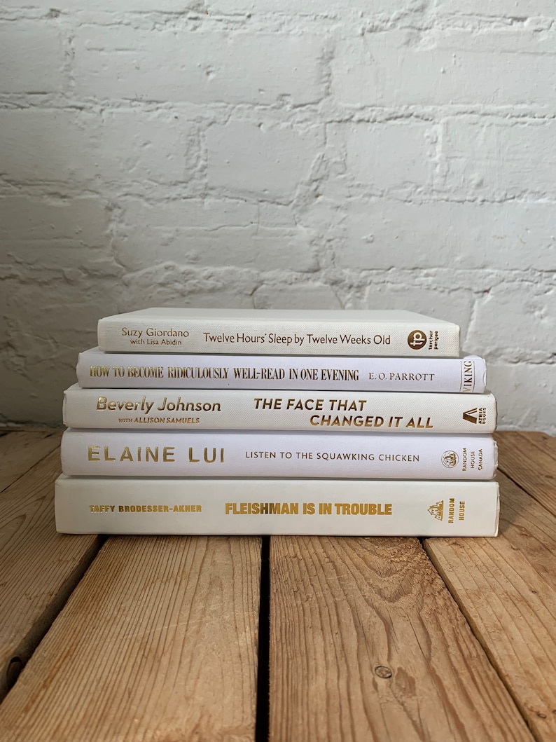 White Decorative Book Bundle, White Home Decor, Styling Books, White ...