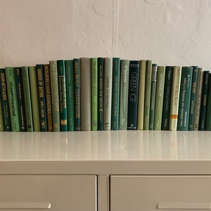 Green Decorative Books, Green Home Decor Books,green Book Decor, Green ...