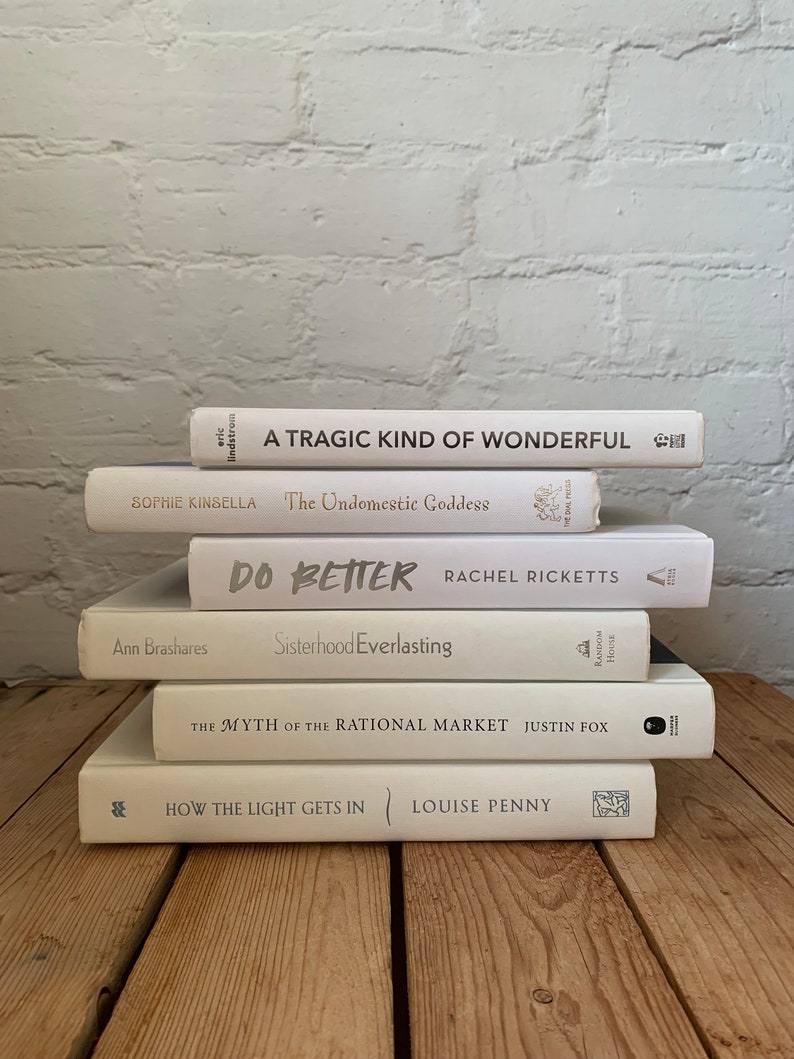 White Book Stack White Shelf Aesthetic White Themed Books - Etsy Canada