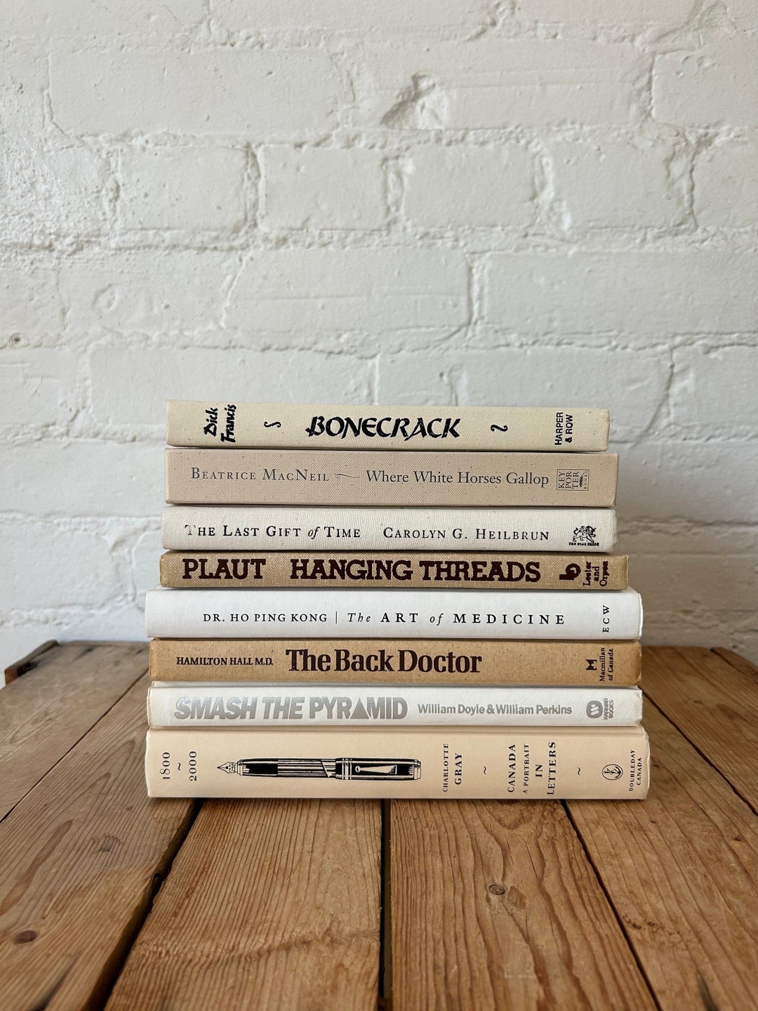 8 Ivory and Tan Decor Books, Staging Books, 8 Aesthetic Ivory and Cream ...