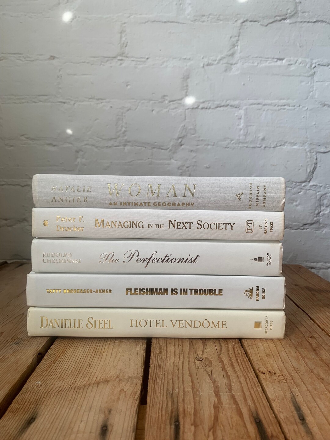 White Decorative Book Bundle, White Home Decor, White Styling Books ...