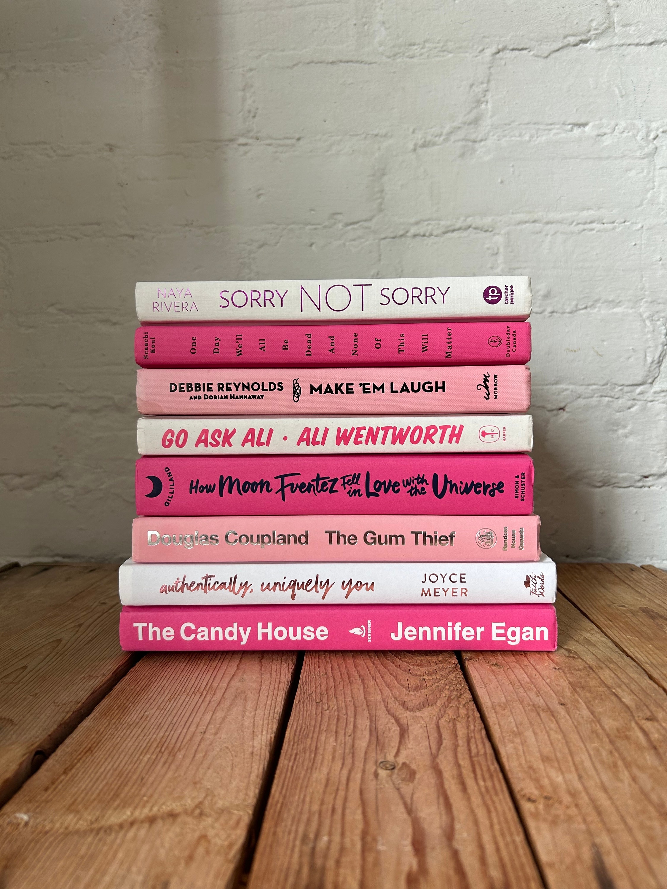 Pink Books for Staging, Bubblegum Pink Book Stack, Pretty in Pink Home ...