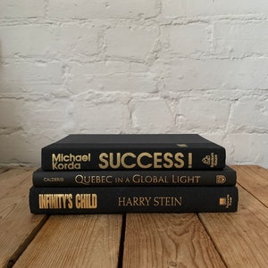 Black Decorative Prop Books, Black Shelf Decor, Bundle of Black Staging ...