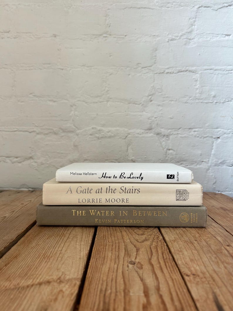Neutral Book Stack, Luxury Staging Books, Decorative Books for Shelf ...