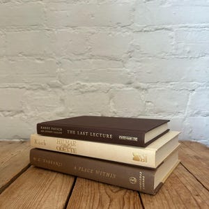 Brown Ombré Book Stack, Monochromatic Decor Books With Brown Beige ...