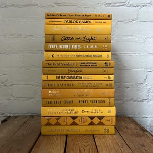 Yellow Decorative Staging Books, Mustard Yellow Books for Shelf Styling ...