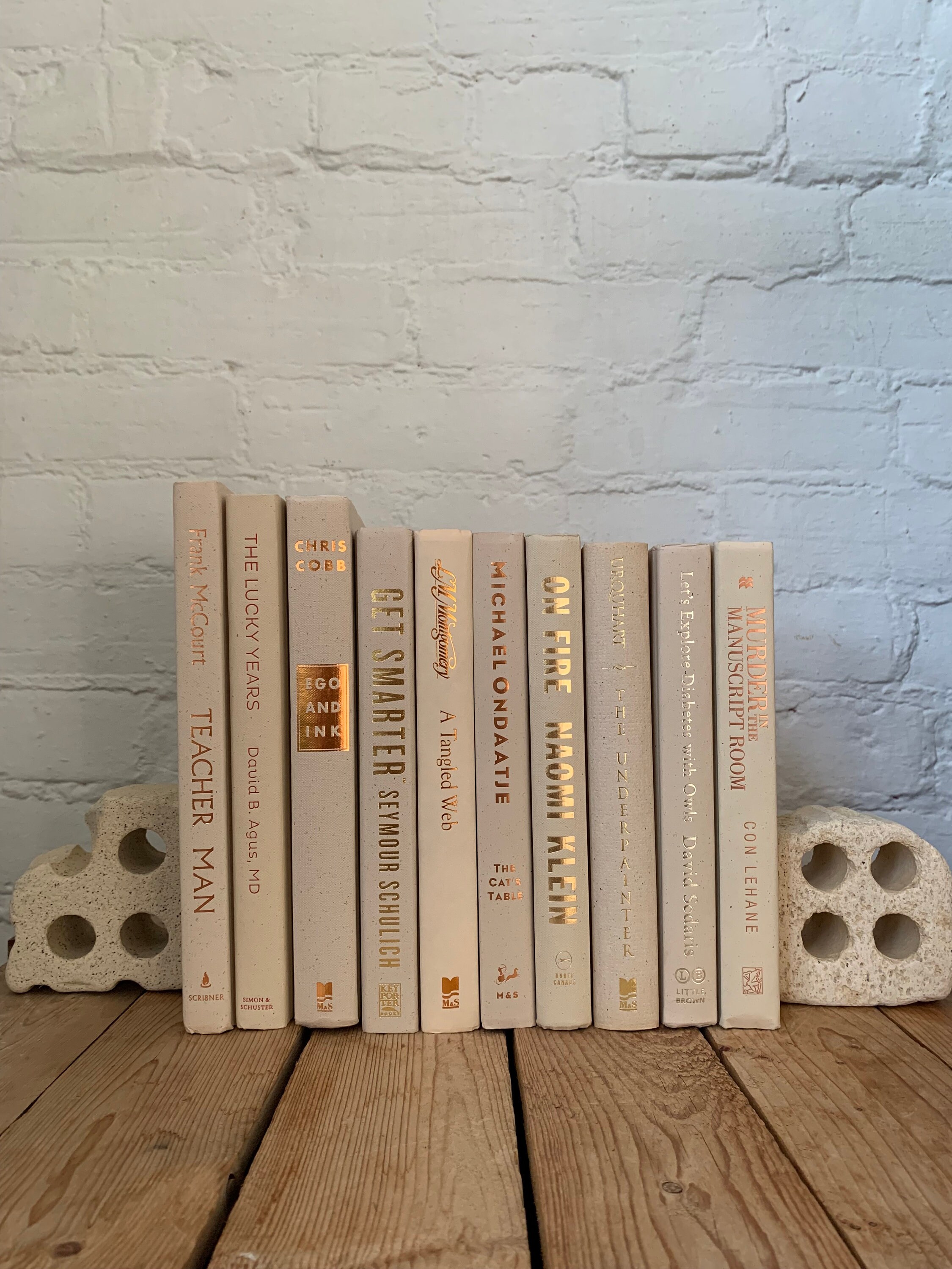 Beige Decorating Books, Books for Interior Design, Bookshelf Decor ...