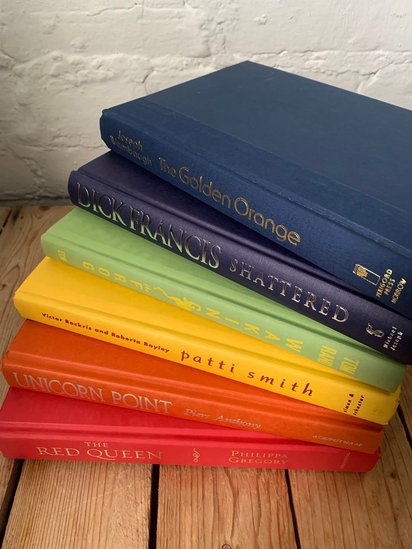 Rainbow Book Stack, Rainbow Decor, Bookshelf Styling Decor Books, Home ...