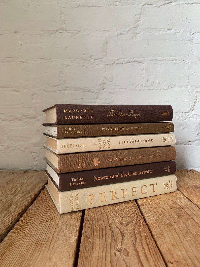 Cream and Tan Books, Neutral Book Set, Themed Book Bundles, Colourful ...