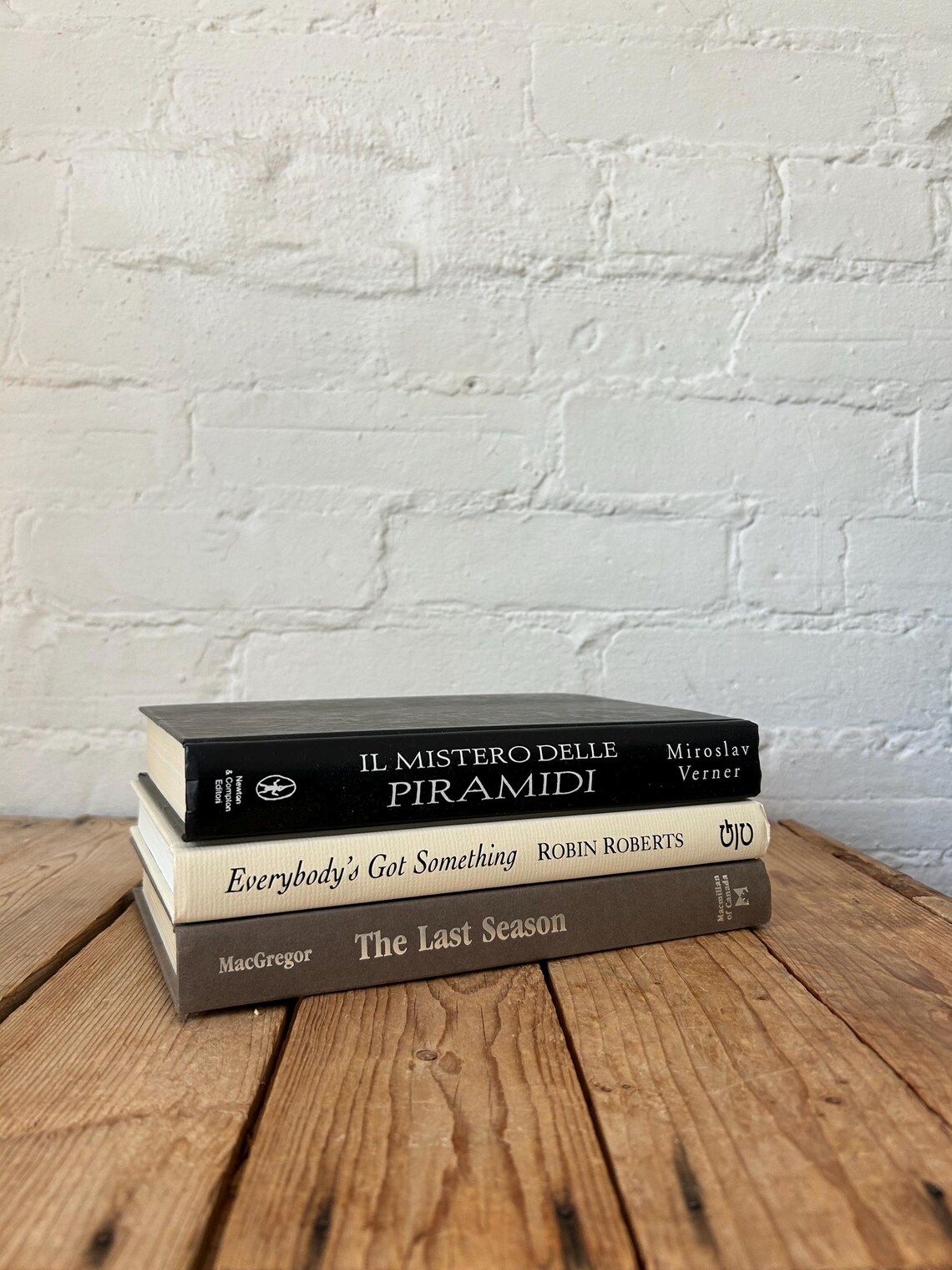 Decorative Book Stack: Black, Ivory & Gray Home Decor Books - Etsy