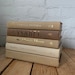 Cream and Tan Book Stack, Neutral Book Decor, Beige Brown Ivory ...