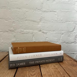 Brown White Gray Book Stack for Interior Design, Office Bookshelf Decor ...