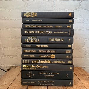 Black Decorating Books, Prop Books, Books by the Foot, Black Books by ...