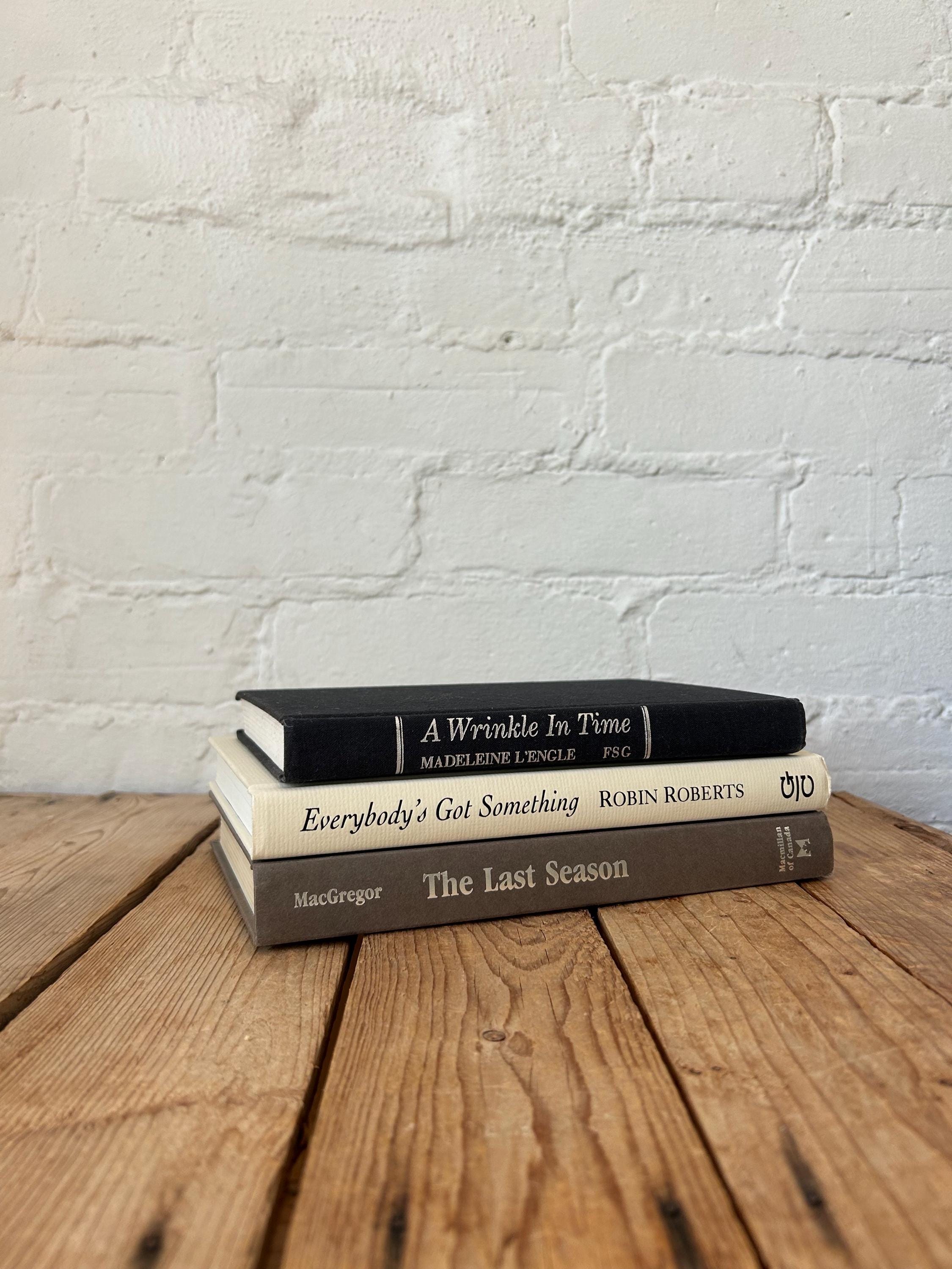 Decorative Book Stack: Black, Ivory & Gray Home Decor Books - Etsy