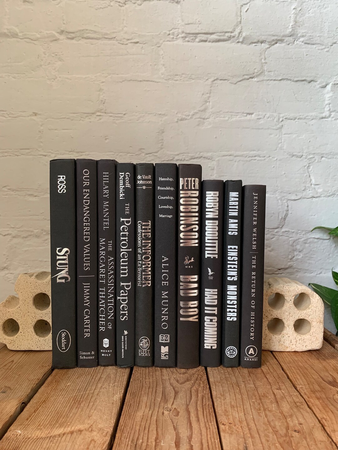 Black Decorative Prop Books Black Shelf Decor Bundle of - Etsy