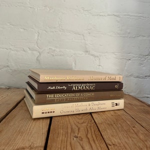 Book Stack, Neutral Decor, Beige Brown Bundle of Decorative Books ...
