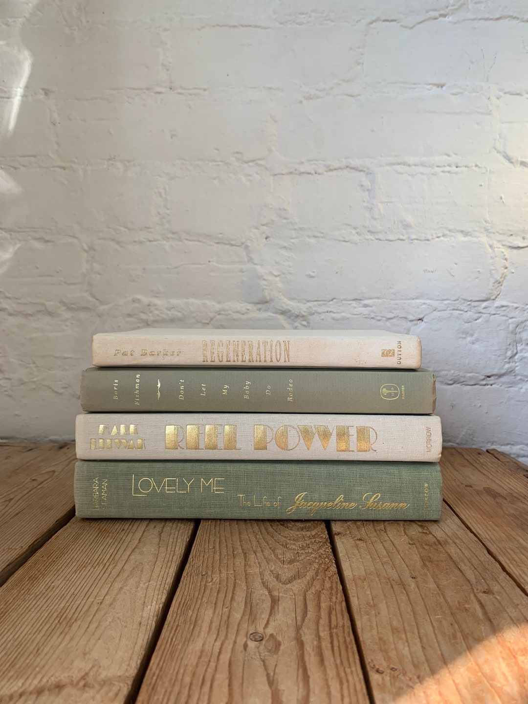 Sage and Ivory Staging Books, Sage Home Decor, Decorative Books Stack ...
