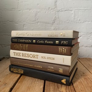 Brown Black and Ivory Book Stack, Decorative Books, Prop Styling ...