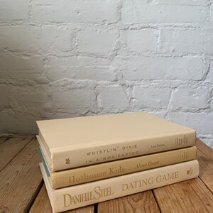 Beige Book Stack, Staging Books, Aesthetic Books, Bookshelf Decor ...