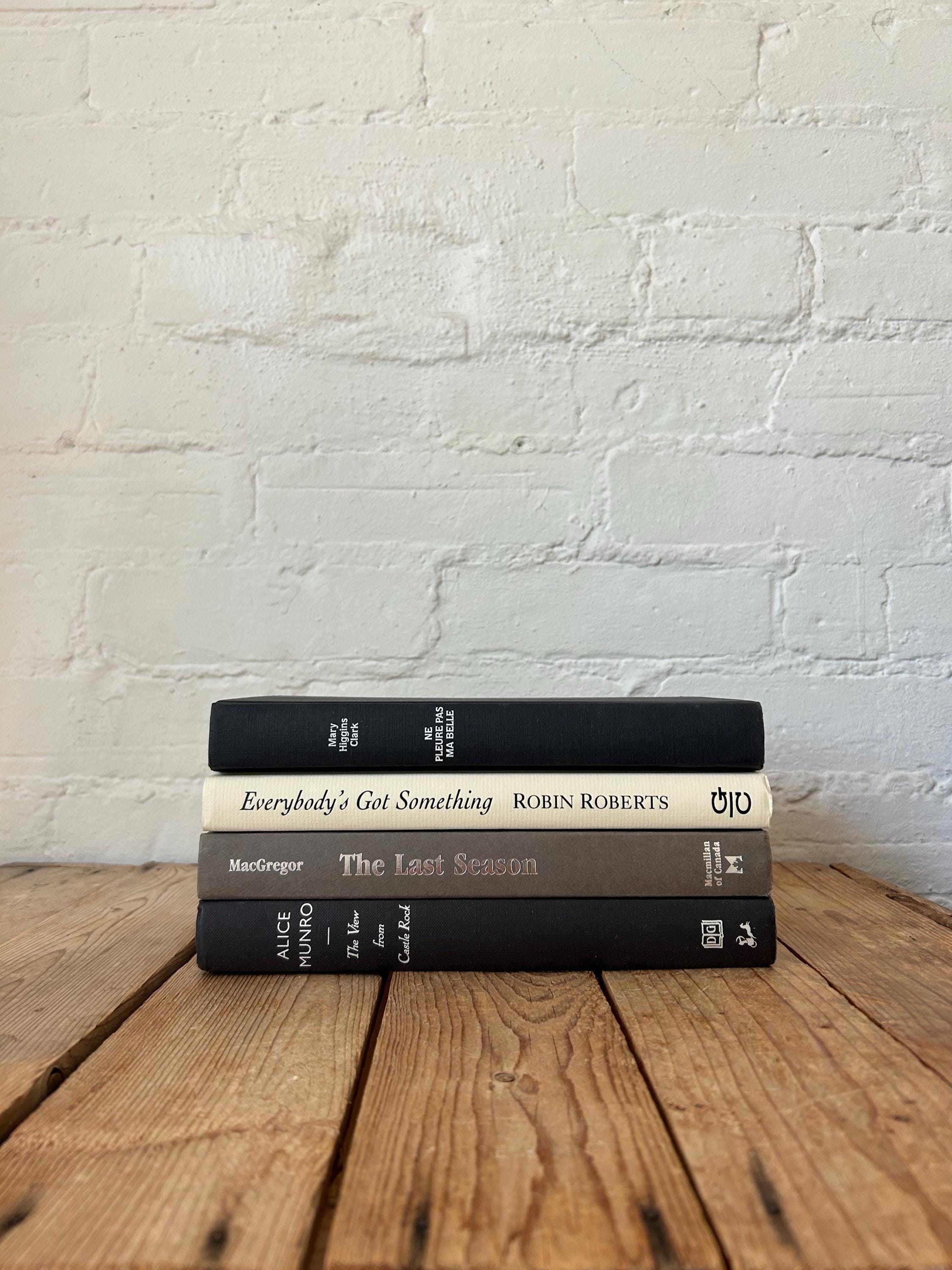 Decorative Book Stack: Black, Ivory & Gray Home Decor Books - Etsy
