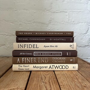 Brown Beige Black Book Stack, Bundle of Brown Themed Books, Brown Home ...