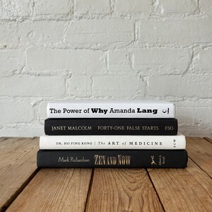 Black and White Book Stack, White and Black Home Decor Books, Shelf ...