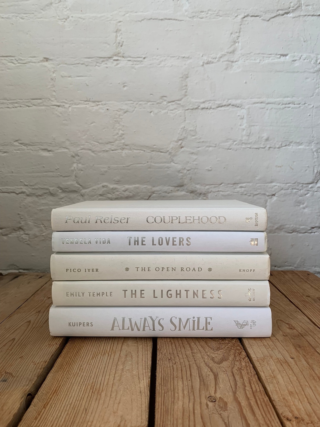 White Decorative Books, White Shelf Aesthetic, White Prop Staging Books ...