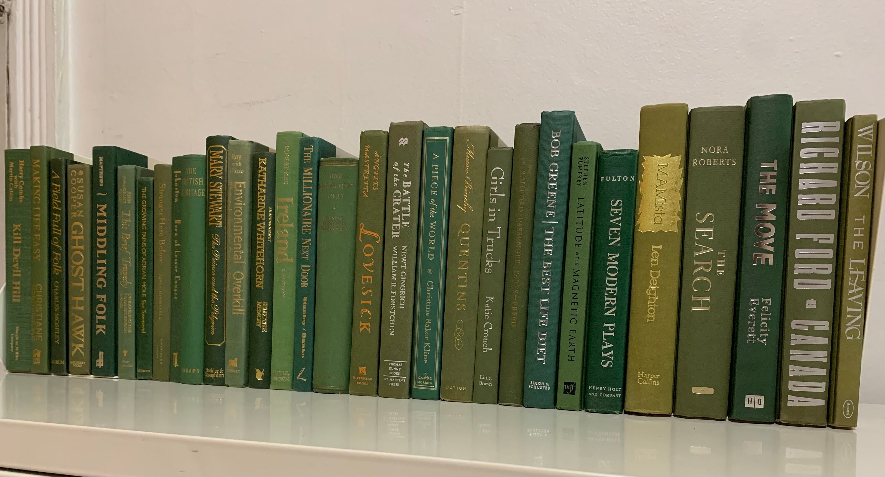 Green Decorative Book Stack, Green Home Decor, Bundle of Green Books ...