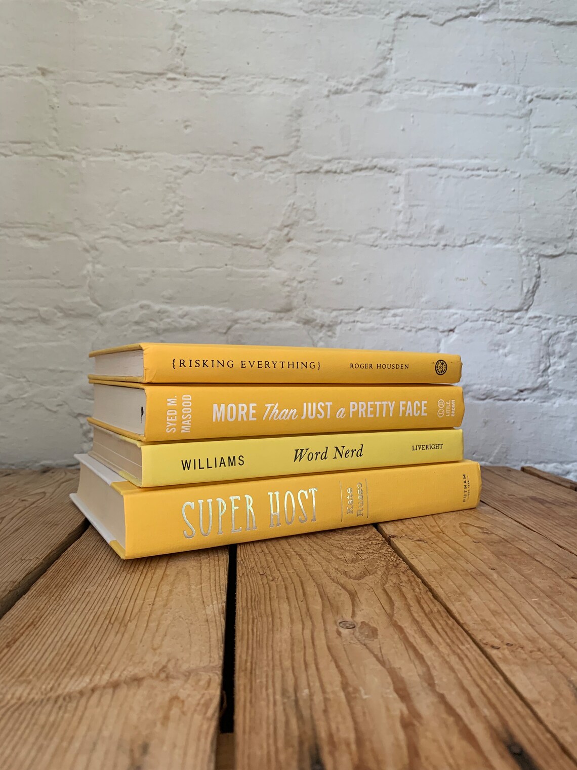 Yellow Staging Books, Yellow Home Decor, Yellow Interior Design, Shelf ...