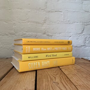 Yellow Staging Books, Yellow Home Decor, Yellow Interior Design, Shelf ...