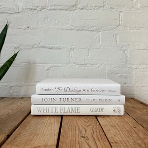 White Book Decor, White Home Decor, White Staging Books, Ivory Shelf ...