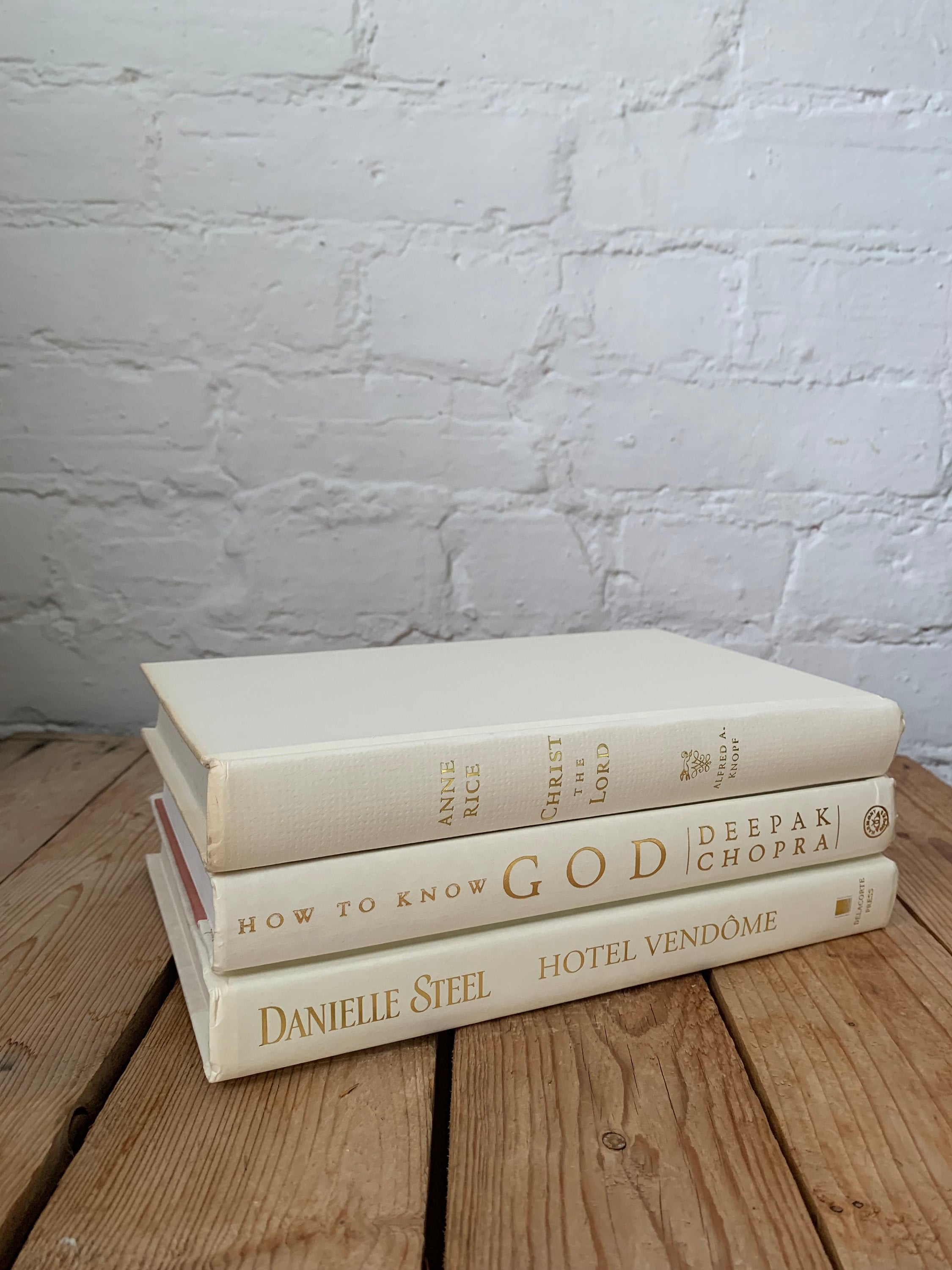 Vintage off White Books, off White Staging Books, Prop Books, Eggshell ...