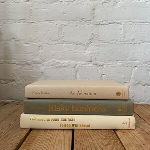 Earthy Decorative Books Stack, Neutral Styling Books, Real Decorative ...