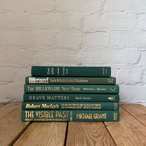 Green Staging Books, Green Prop Book Decor, Decorative Books, Green ...