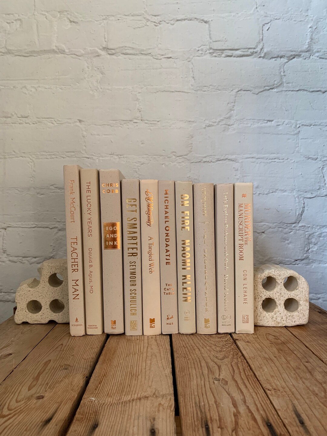 Beige Decorating Books, Books for Interior Design, Bookshelf Decor ...