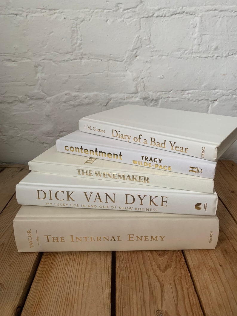 White Book Stack White Shelf Aesthetic White Themed Books - Etsy Canada