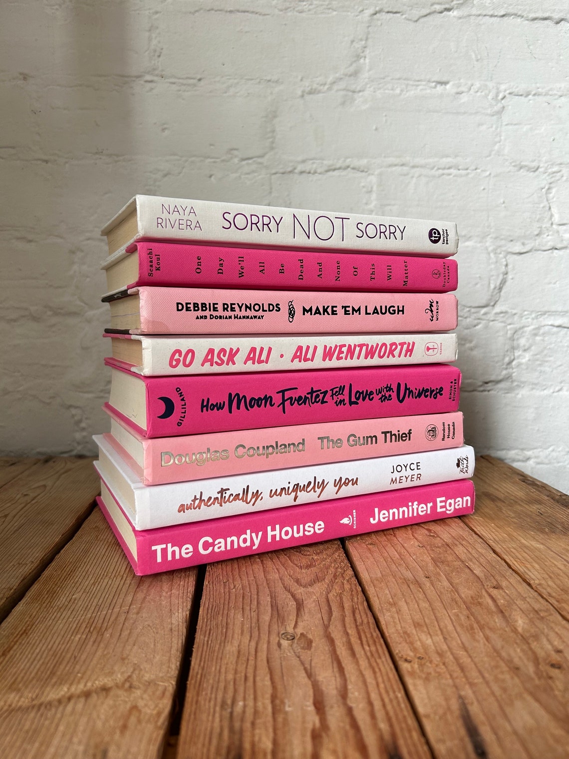 Pink Books for Staging, Bubblegum Pink Book Stack, Pretty in Pink Home ...