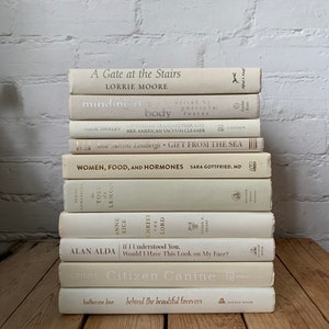 Ivory Decorative Book Stack, Ivory Prop Staging Styling Books, off ...
