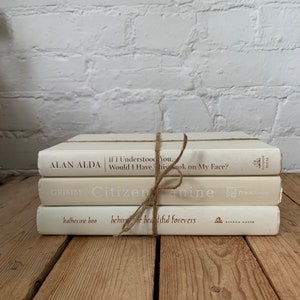 Ivory Decorative Book Stack, Ivory Prop Staging Styling Books, off ...