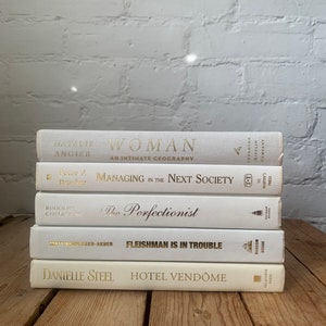 White Decorative Book Bundle, White Home Decor, White Styling Books ...