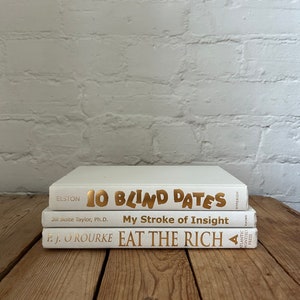 White Decorative Books, White Book Stack, White Home Decor Styling ...