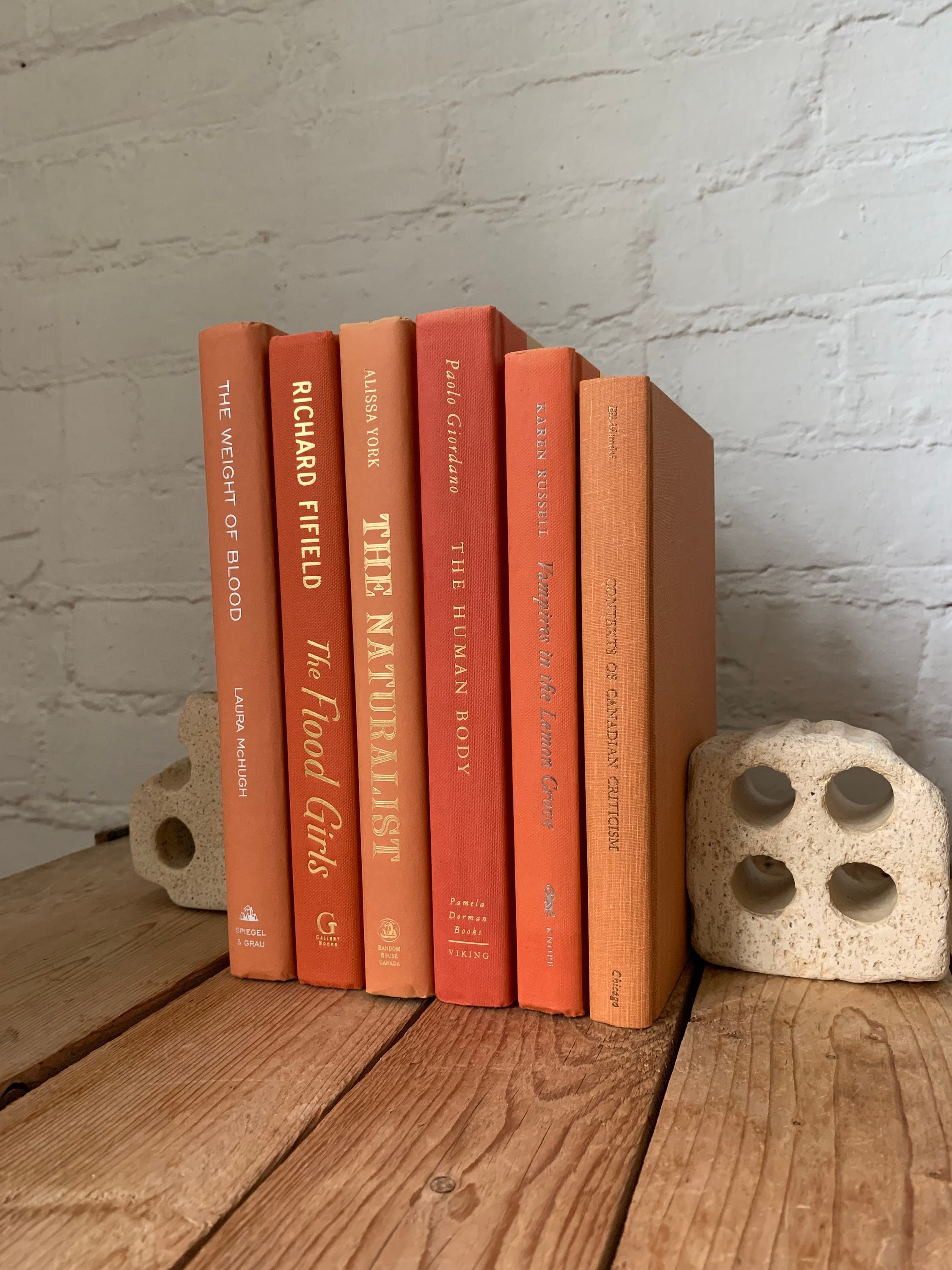 Shades of Orange Staging Books, Books for Styling Coffee Tables and ...