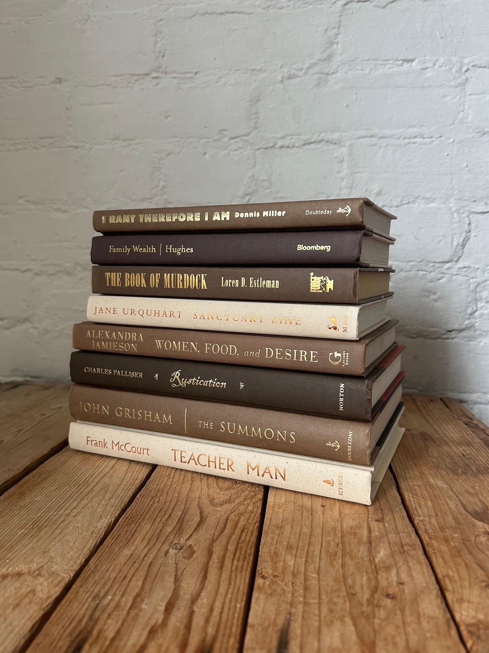 Neutral Staging Books, Earthy Book Decor, Trendy Decorative Styling ...