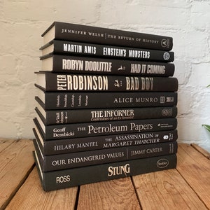Black Decorative Prop Books, Black Shelf Decor, Bundle of Black Staging ...